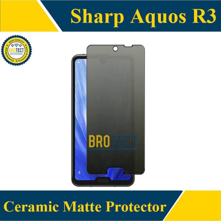 Sharp Aquos R3 Ceramic Matte Screen Protector ( NO Black Border) Fiber ...