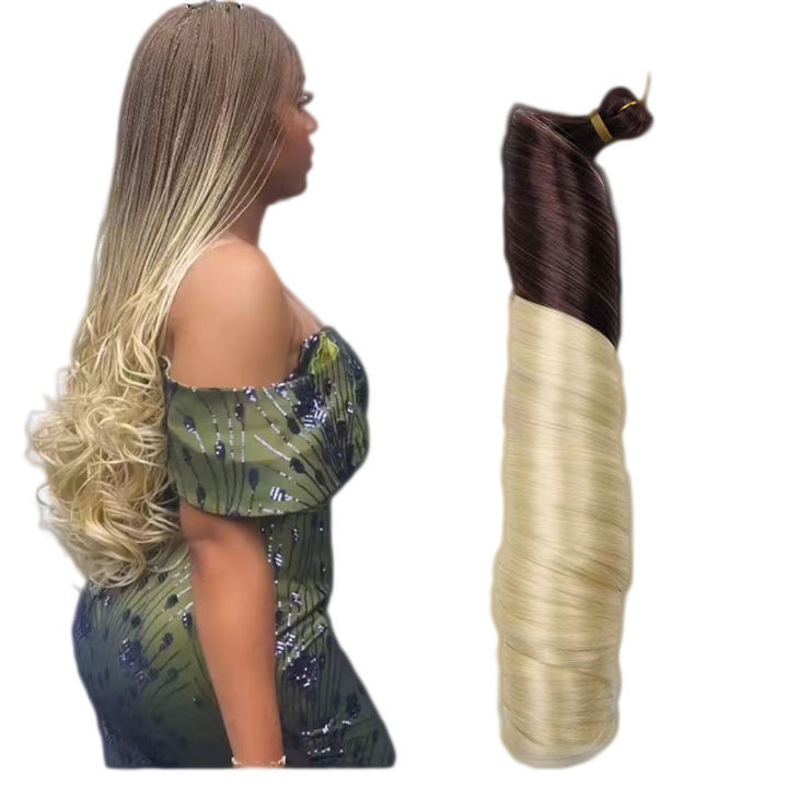 Tube curl large roll 22inch wig distinguish French loose spiral crochet ...