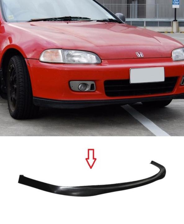 Premium Honda Civic EG Front Bumper Lip in Plastic - Model 1995-1996 ...