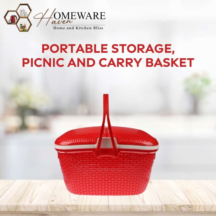 Portable Storage, Picnic and Carry Basket | Daraz.pk