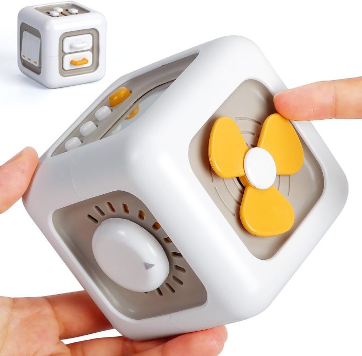 SAKURA Montessori Baby Cube Toys Sensory Busy Board Fine Motor Skills ...