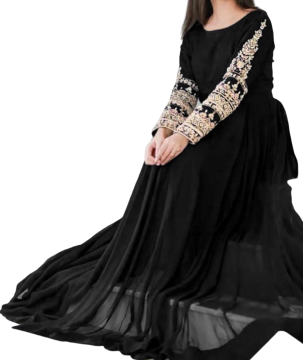 Designer Chiffon Stitched Maxi For Women | New Long Style Embroidered ...