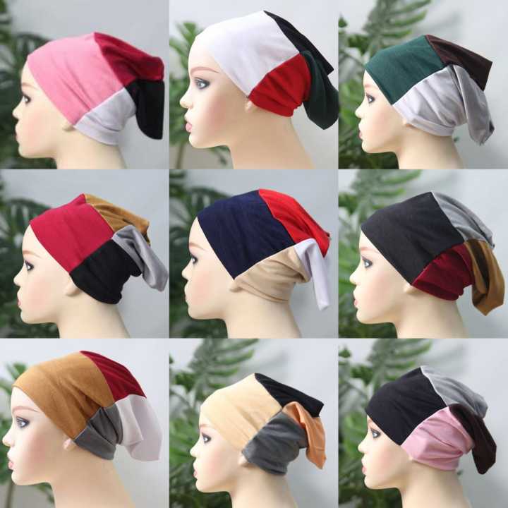 Pack of 1 (4-in-1) Muslim Hijab Cap for Girls & Women - Soft ...