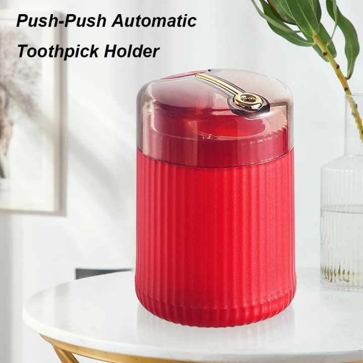Automatic Push-type Toothpick Holder Box Detachable Tooth Pick Storage ...