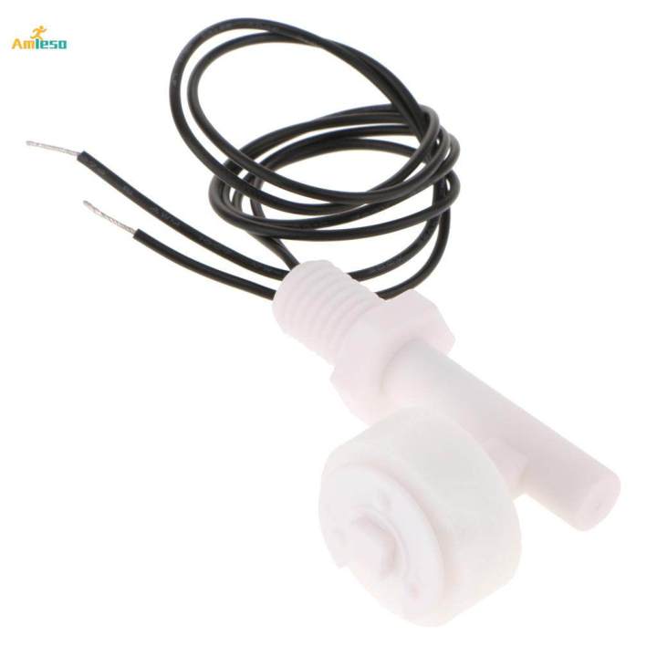 White Wired Liquid Water Level Sensor Right Angle Float Switch for Fish ...