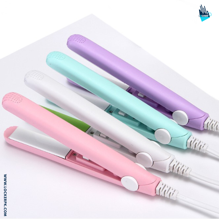 Mini Hair Straightener for Women – Travel Hair Flat Iron Ceramic Plate ...