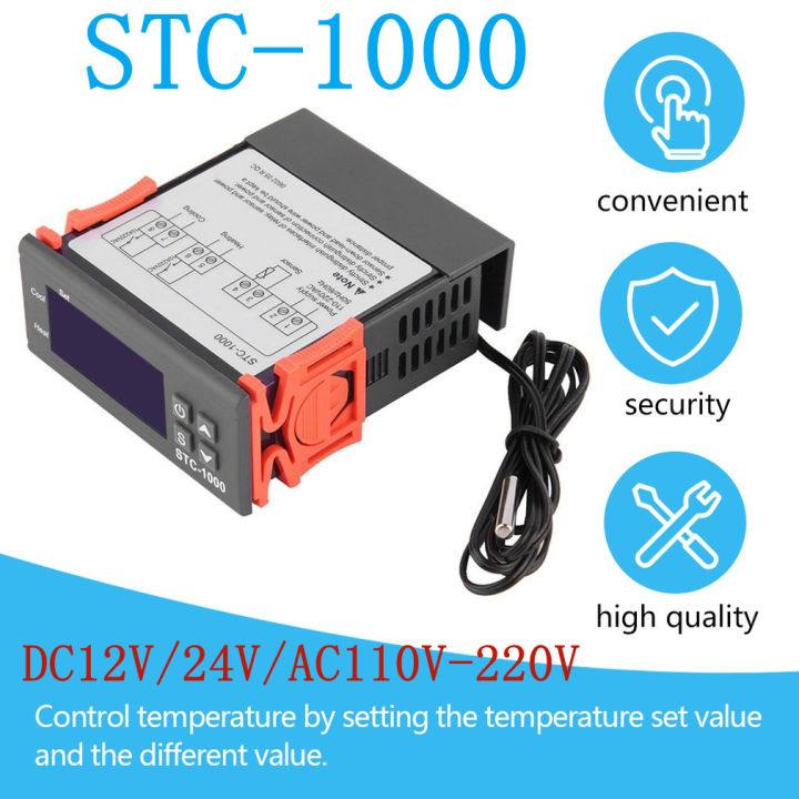 Digital Temperature Controller Thermostat Thermoregulator incubator Relay LED 10A Heating ...