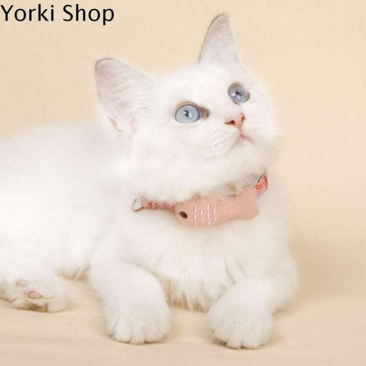 YORKI Cartoon Soft Decorative Striped Collar Pet Accessories Adjustable ...