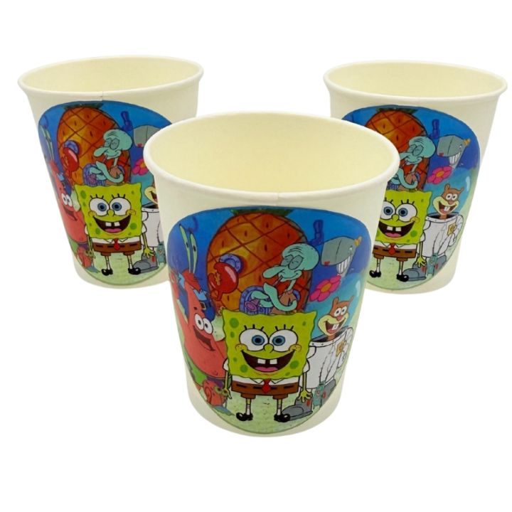Spongebob Squarepants Paper Cups - 200 ml - Spongebob Squarepants ...