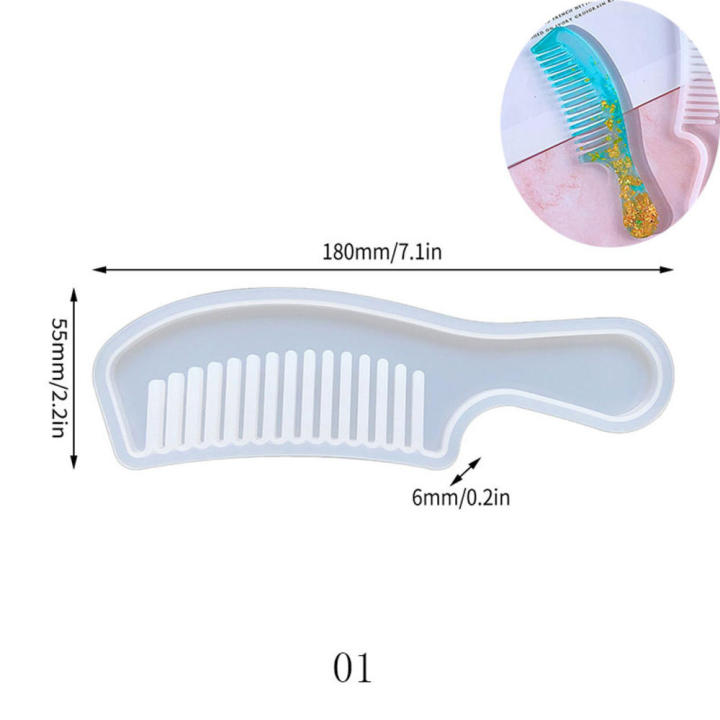 Long Short Hair Detangling Tool Silicone Mould Mirror DIY Handmade Four ...