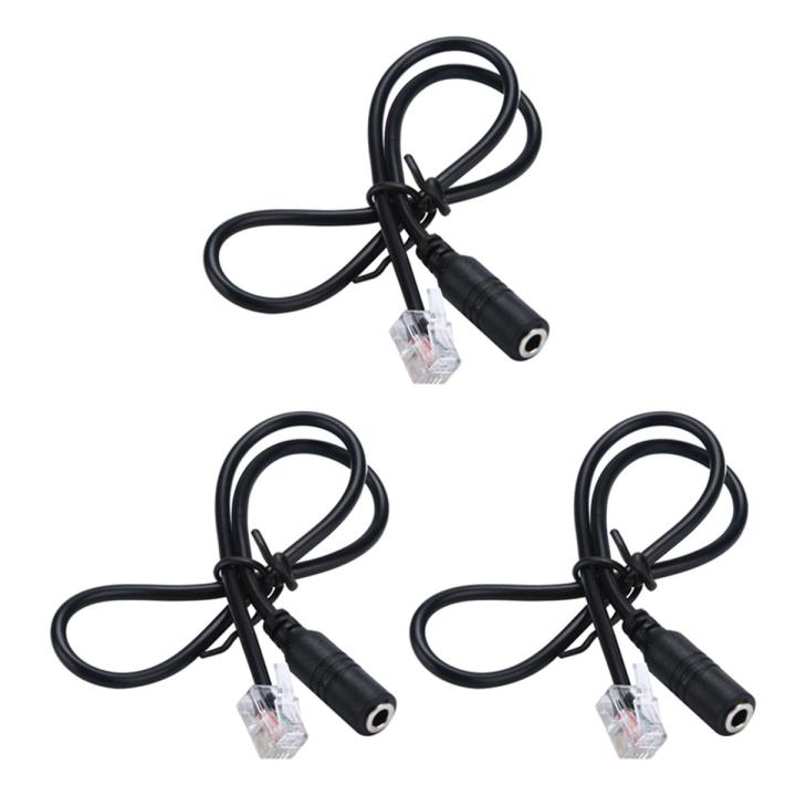 LKPCIGCXM 3PC Phone Adapter Rj9 to 3.5 Female Adapter Convertor Cable ...