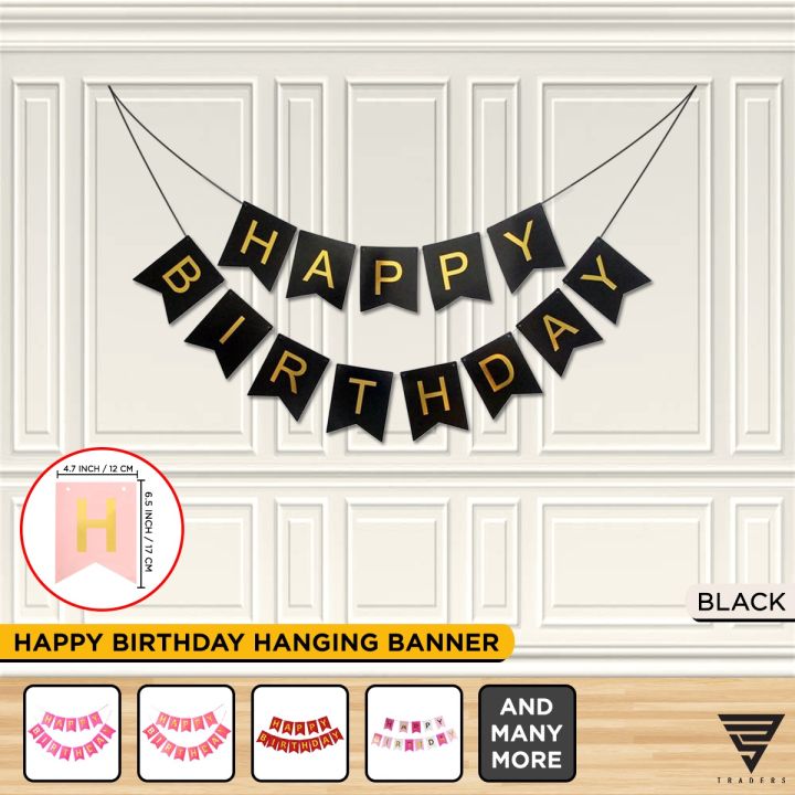 Multi Themes Happy Birthday Banner Photo Booth HBD Bunting Garland ...