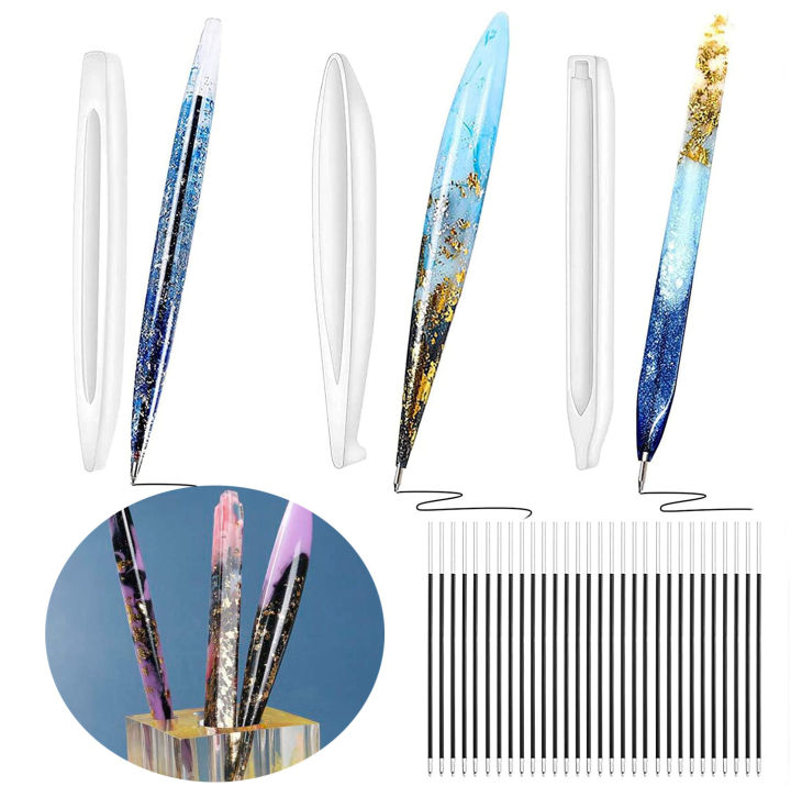 1 Pcs Pen Silicone Mold Epoxy resin quicksand DIY handmade office ...
