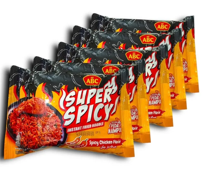 Pack of 5 Indonesian Noodles - Spicy Chicken Noodles - Super Spicy ...