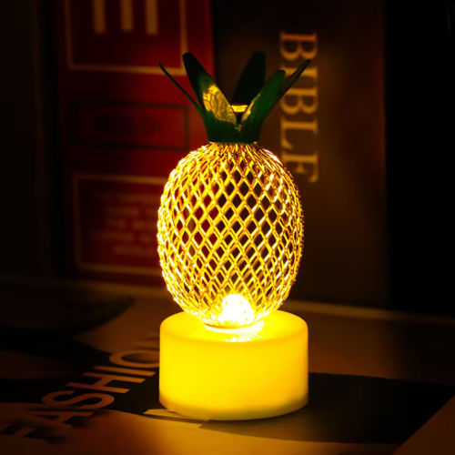 Pineapple Style Flameless Mini LED Candles - Golden | Daraz.pk