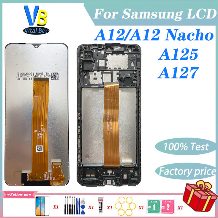 Screen For Samsung Galaxy A12 Nacho / A12 / A12S LCD Touch Screen Digitizer Assembly A125 A127 ...