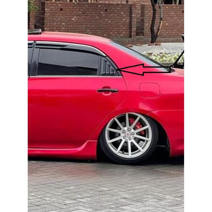 Toyota Corolla 2009-2014 Rear Window Quarter Louvers | Daraz.pk