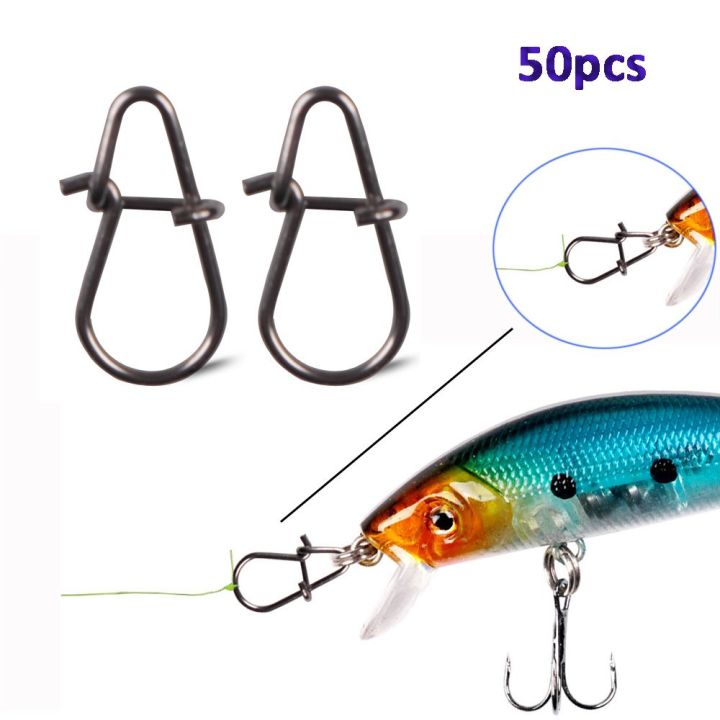 50pcs Outdoor Fish Hook Stainless Steel 0.6mm Fishing Accessories Lure ...