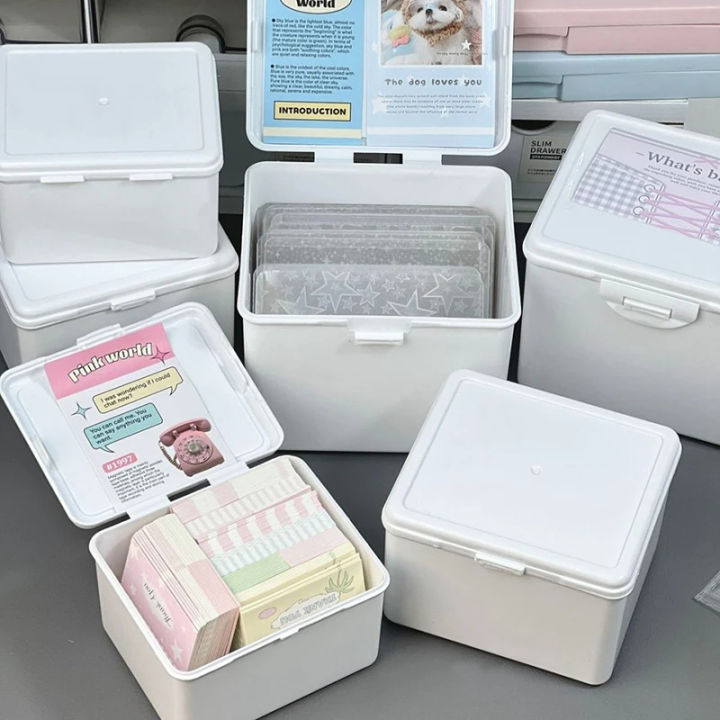 Kpop Card Storage Box Plastic Small Card Storage Box Idol Albumes ...