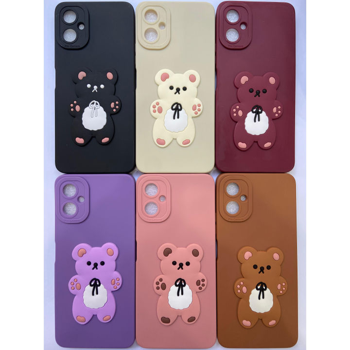 Tecno Camon 19 Neo – Matte Silicone Back Cover with Cute Cartoon Bear ...