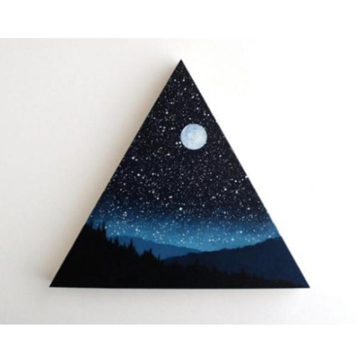 4" triangle shaped canvas plain white | Daraz.pk