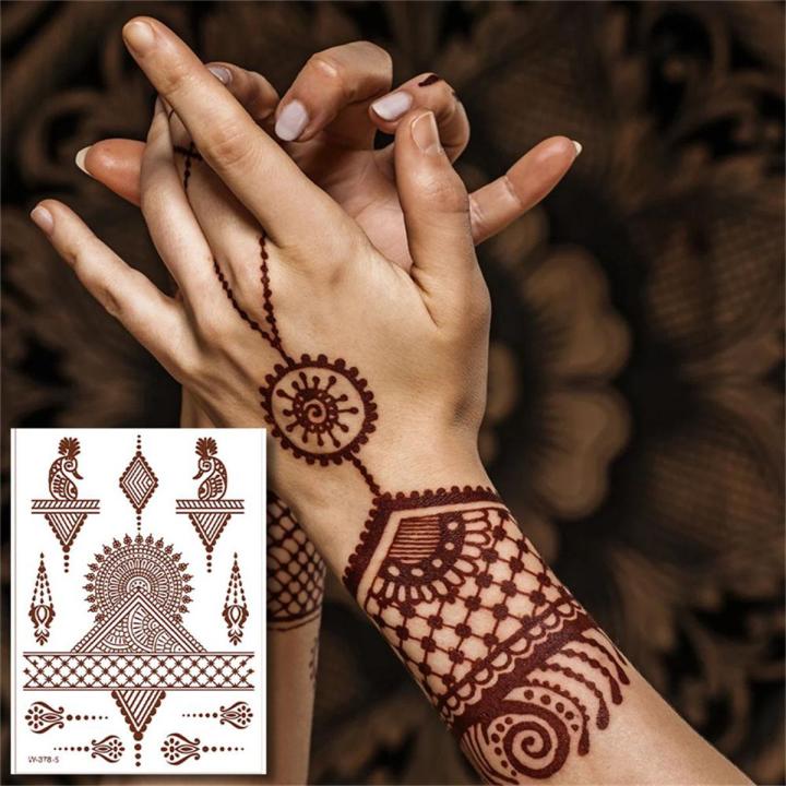【The road to happiness Store】Henna Indian Henna Tattoo Classic Brown ...