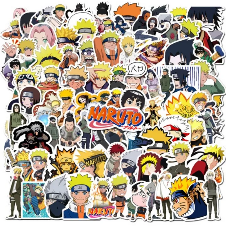 10 Pcs/Pack NARUTO Cartoon Anime mixed Waterproof Stickers Laptop PC TV ...
