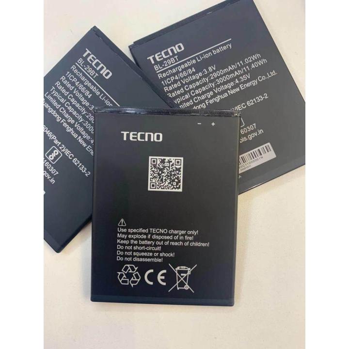 Tecno Spark Go _ KC1 _ Spark 4 Air Battery Replacement BL-29BT Battery ...