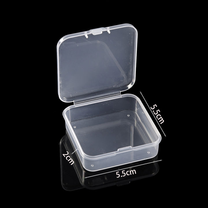 St.kunkka 2Pcs Clear Plastic Box Square Shape With Four Compartments ...