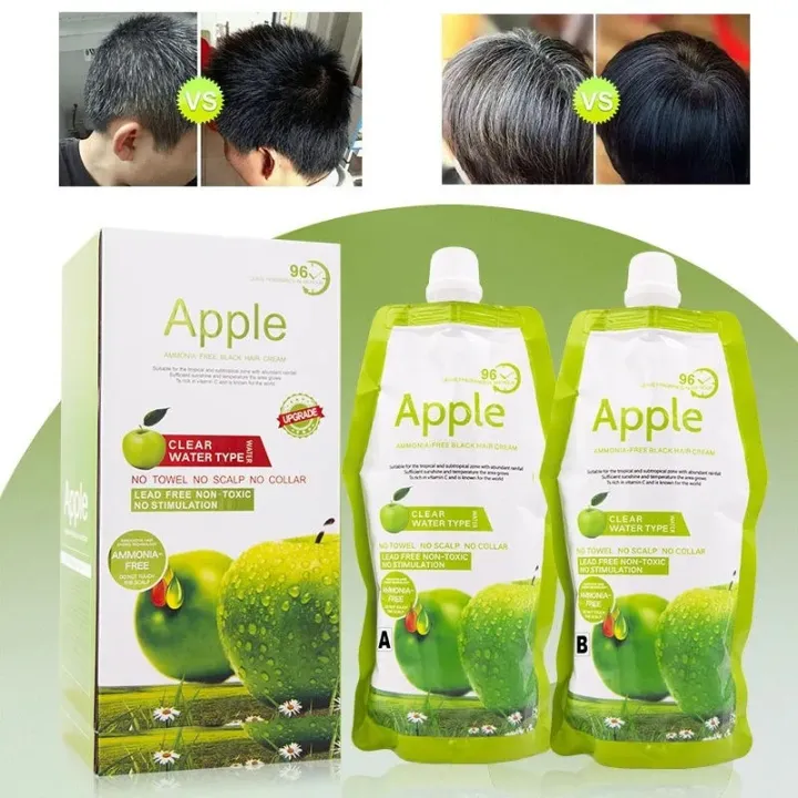 Apple Hair Color 96 Hour Dark Brown Ammonnia Free 1000ml | Daraz.pk