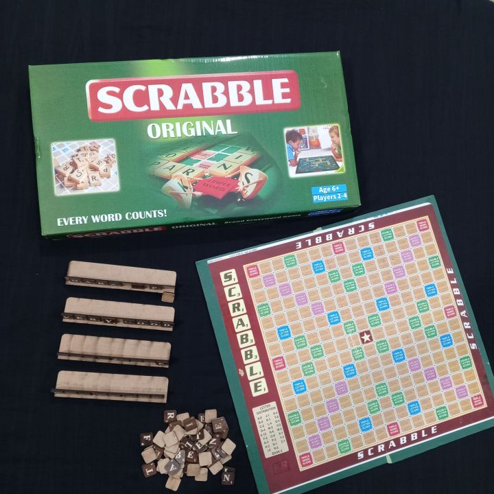 Scrabble Board Game Laminated Board 15x15 Inches Large Size with wooden ...