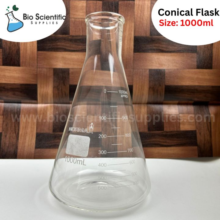 Normax - Borosilicate 3.3 Graduated Conical Glass Flask / Elementary ...