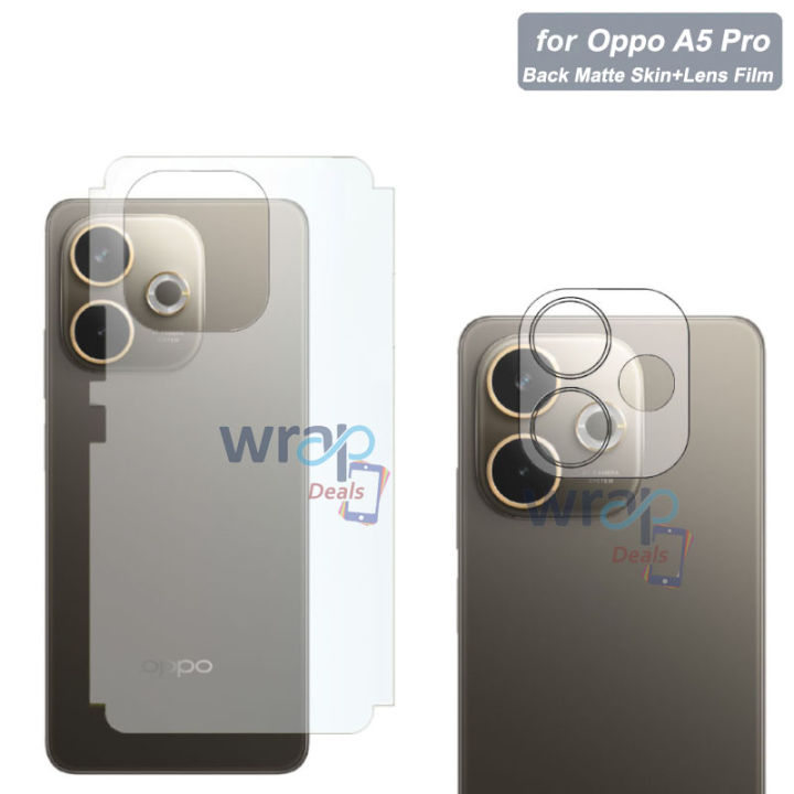 2 in 1 Oppo A5 Pro Back Matte Protector Soft Skin Sheet Film + Camera ...