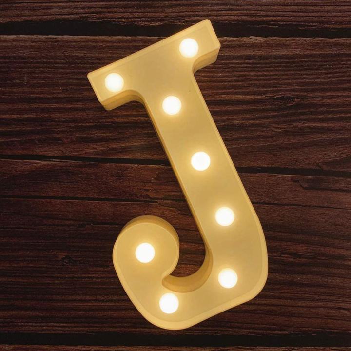 LED Alphabet letter J Lights Alphabet Light Up Marquee Letters Sign for ...