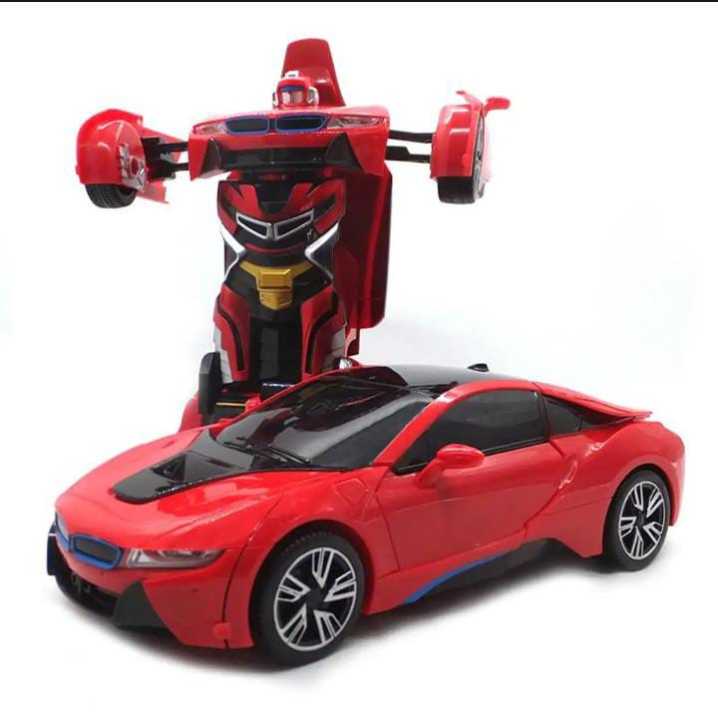 3D Deformed BMW Super Speed Robot Car For Kids - Red | Daraz.pk