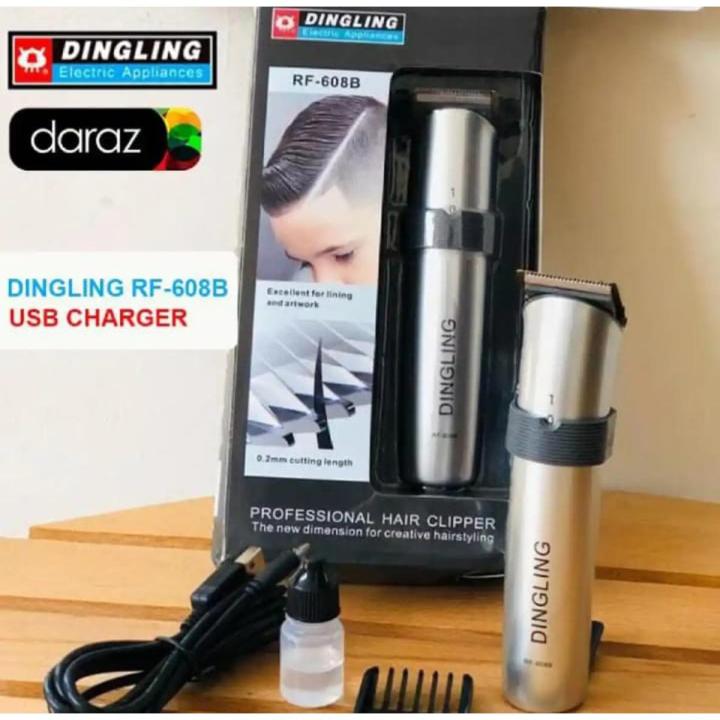 Original Dingling Rf-608b USB Rechargeable Trimmer And Shaving Machine ...