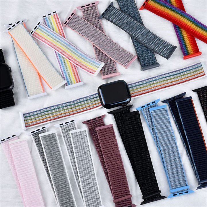 Nylon Band for iWatch Strap 49mm 45mm 44mm 42mm Adjustable Elastic ...