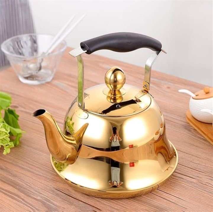Imported 3 Liters Tea Kettles Stovetop Whistling Cool Handle Kettle for ...