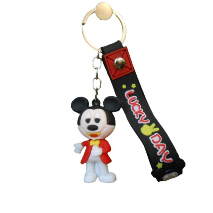 1 Piece Cartoon Character 3D Key Chain with Bracelet- Bag Keyring ...