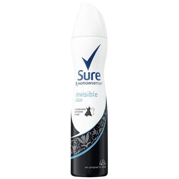 Sure Body Spray Invisible Aqua | Invisible Aqua Body Spray For Women ...