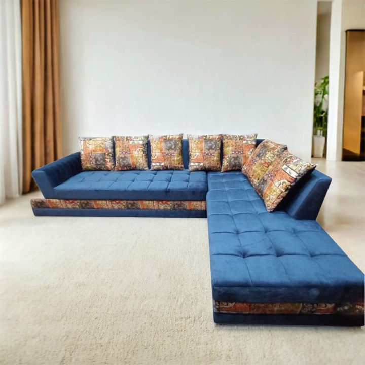 L SHAPE SOFA available in all colours 10 years guarantee foam and ...
