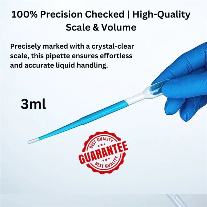 3ML Plastic Transfer Pipettes – Disposable Droppers (Pack of 3 to 500 ...