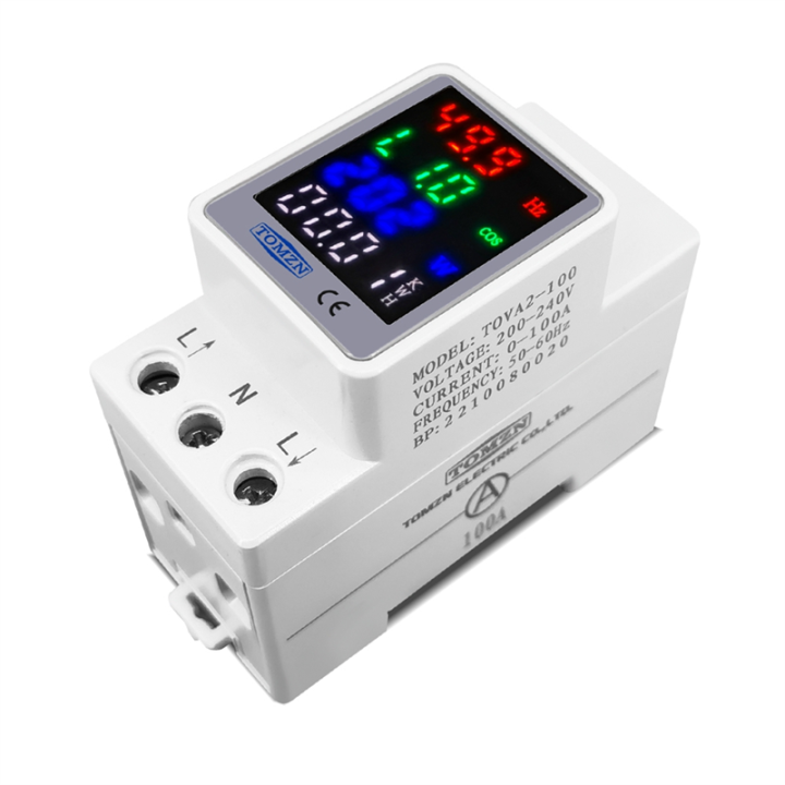 4IN1 AC 200-240V 100A Voltage Current KWH Electric Energy Monitor Meter ...