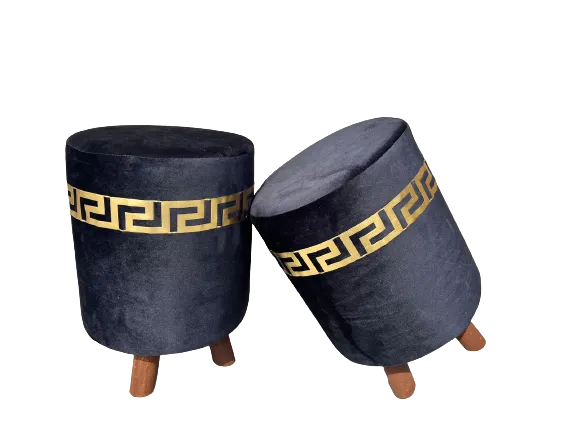 Ottoman Printed Velvet Home Furniture Stool/Foot Rest Stool | Daraz.pk