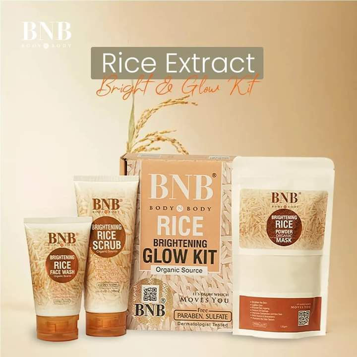 Rice Facial Kit 3 in 1 Organic Brightening Glow Korean Face Scrub ...