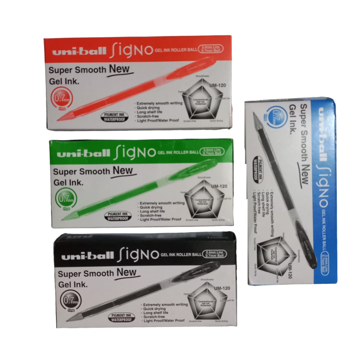 Uni Ball Pen Signo Gel Pen 0.7mm Pack of 12 UM 120 Pen Uniball | Daraz.pk