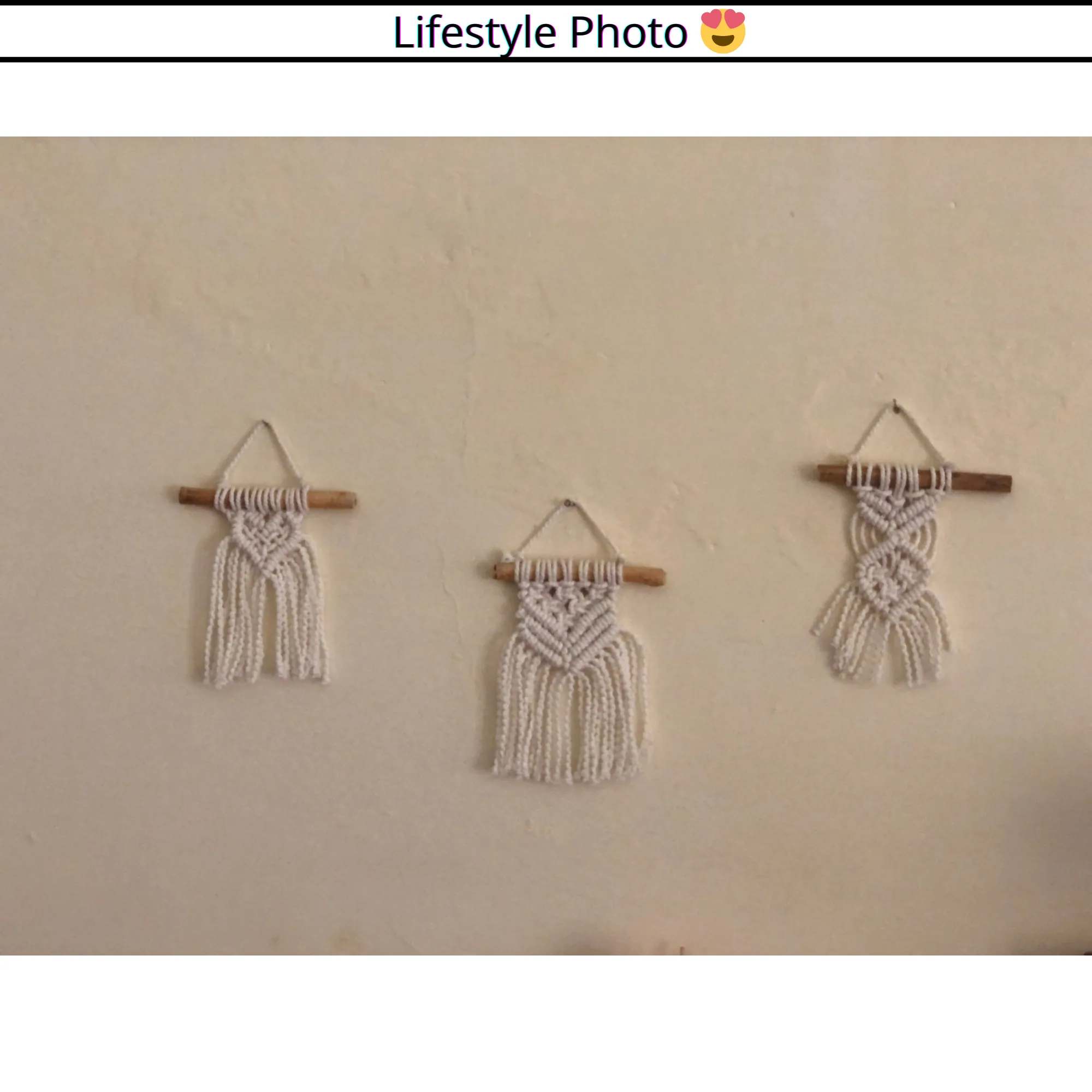 Macrame Wall hanging Decoration I Set of 3 Decorative Accents I Home ...