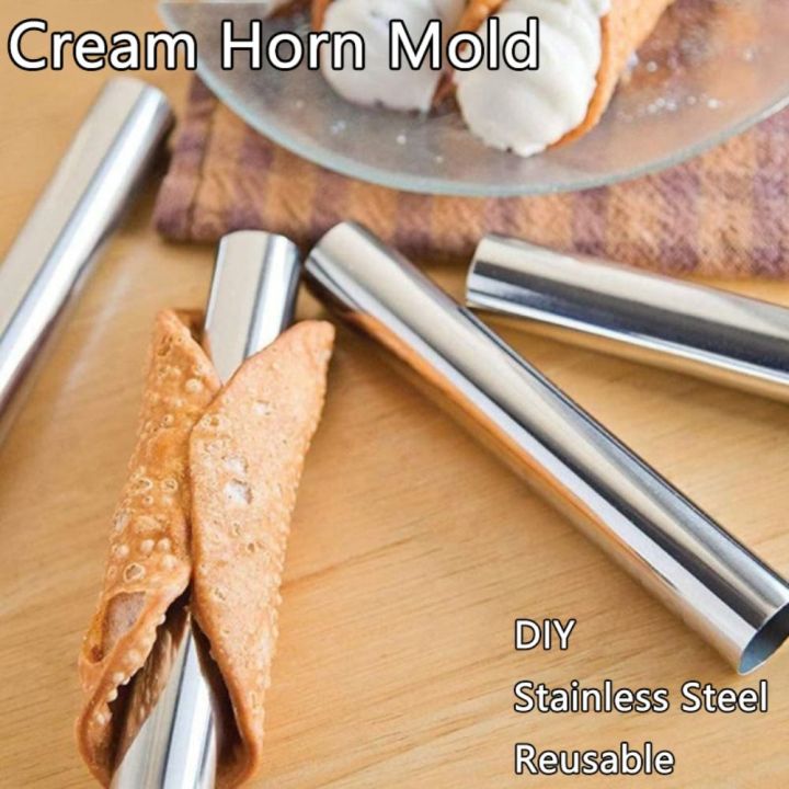 Durable DIY Cream Horn Mold Stainless Steel Reusable Cake Baking Moulds ...