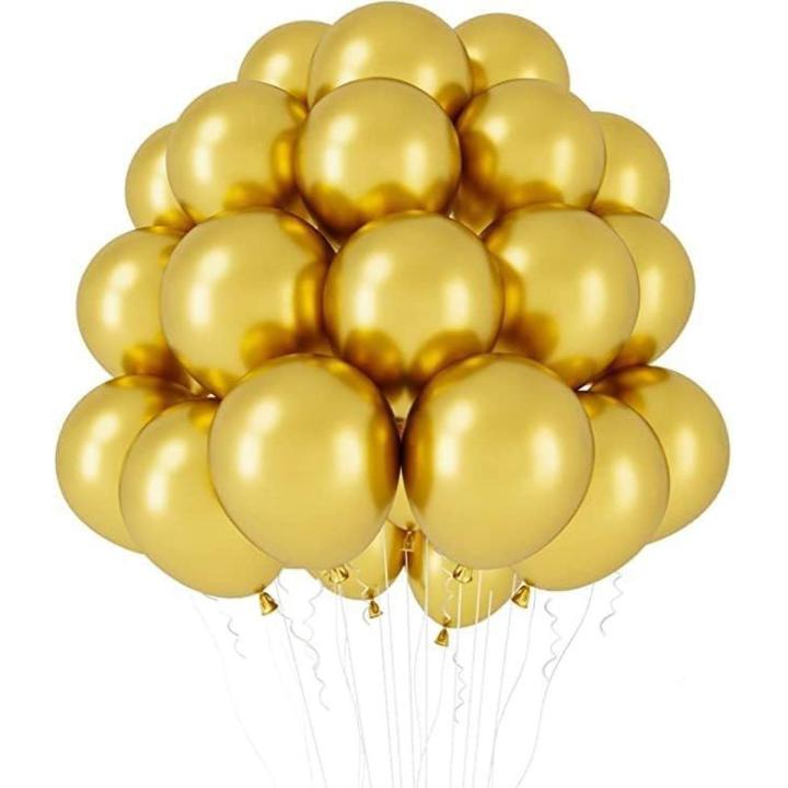 Golden Chrome Balloons Metallic Balloons (10. 25, 50, 100) | Daraz.pk