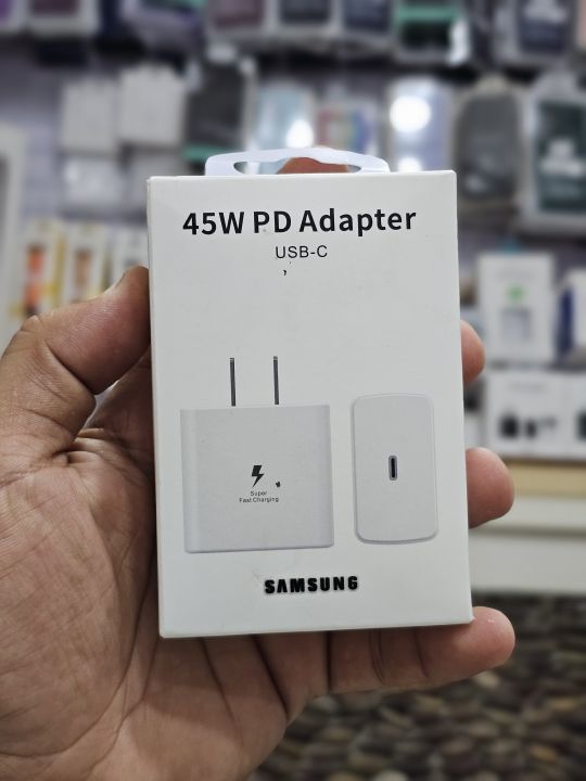 Samsung USB C 45W PD Super Fast Charger Type C Wall Adapter 2pin Black ...